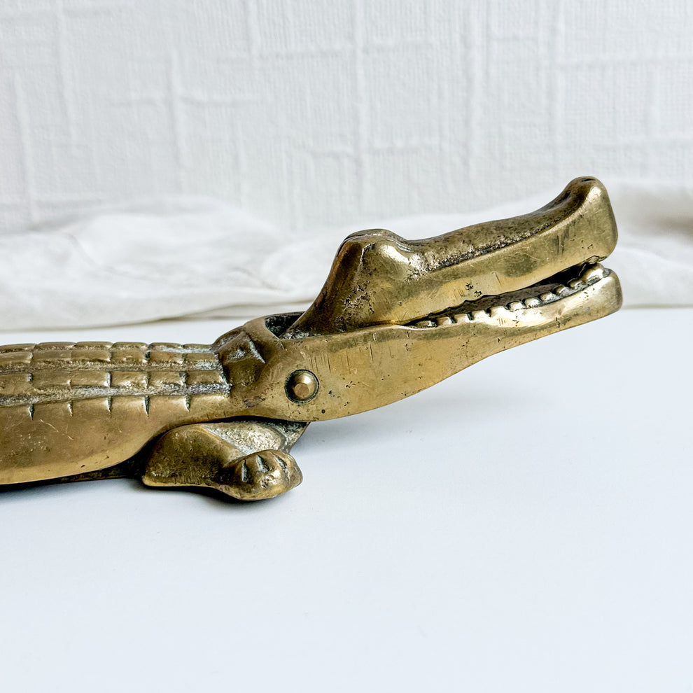 Large Brass Alligator Nutcracker – Angela's Vintage Shop